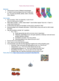 Teletherapy Activity Sheets for Early Intervention Population ...